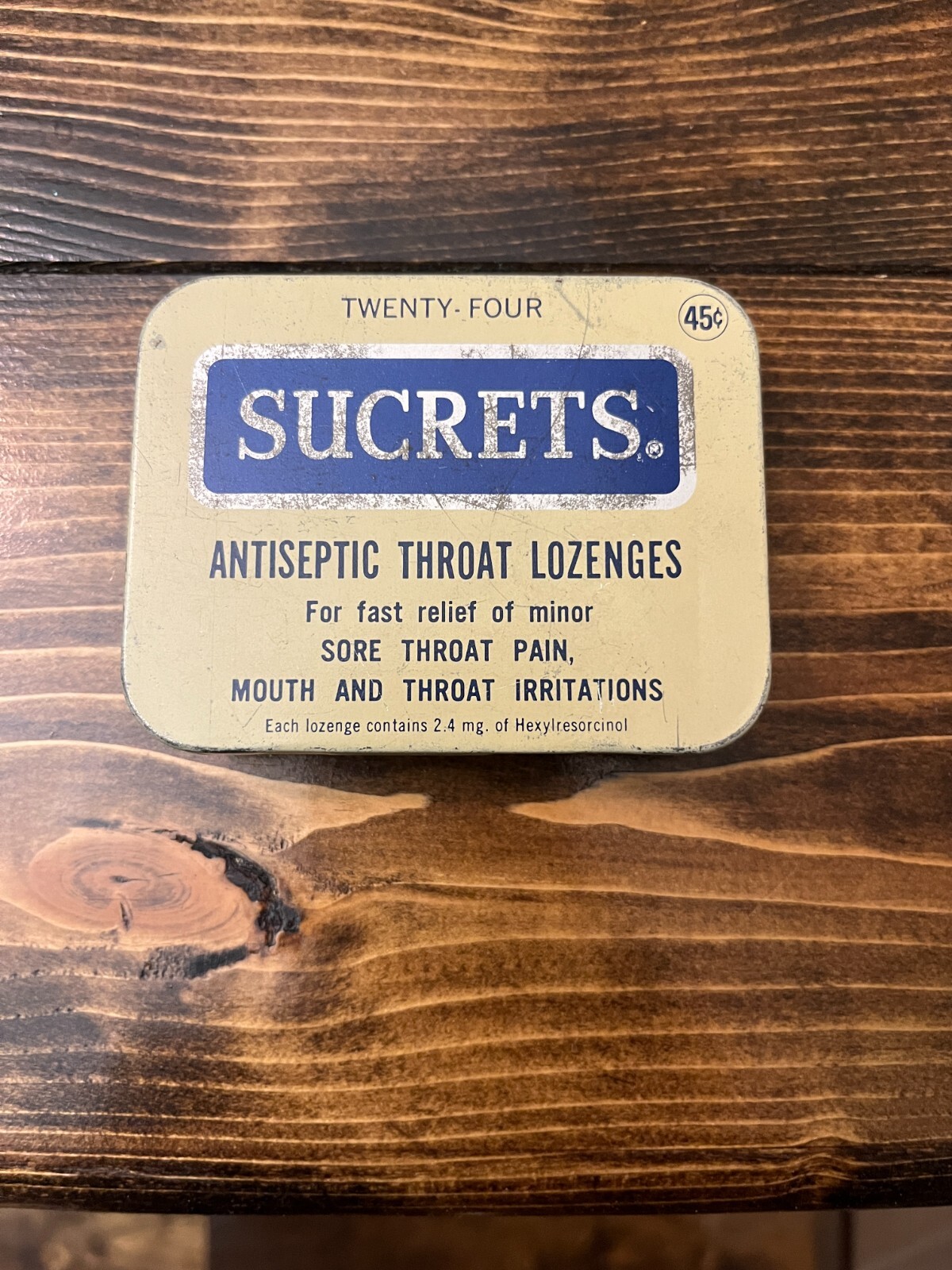 Vintage Sucrets Tin Sore Throat Lozenges Metal Box Empty-Nice Condition ...