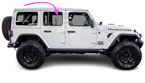 Fit: 2018-2024 Jeep Wrangler &20-23 Gladiator Right Rear Door Window ...