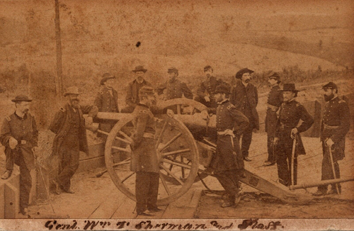 RARE CDV Photograph of William T. Sherman & His Staff during Battle of ...