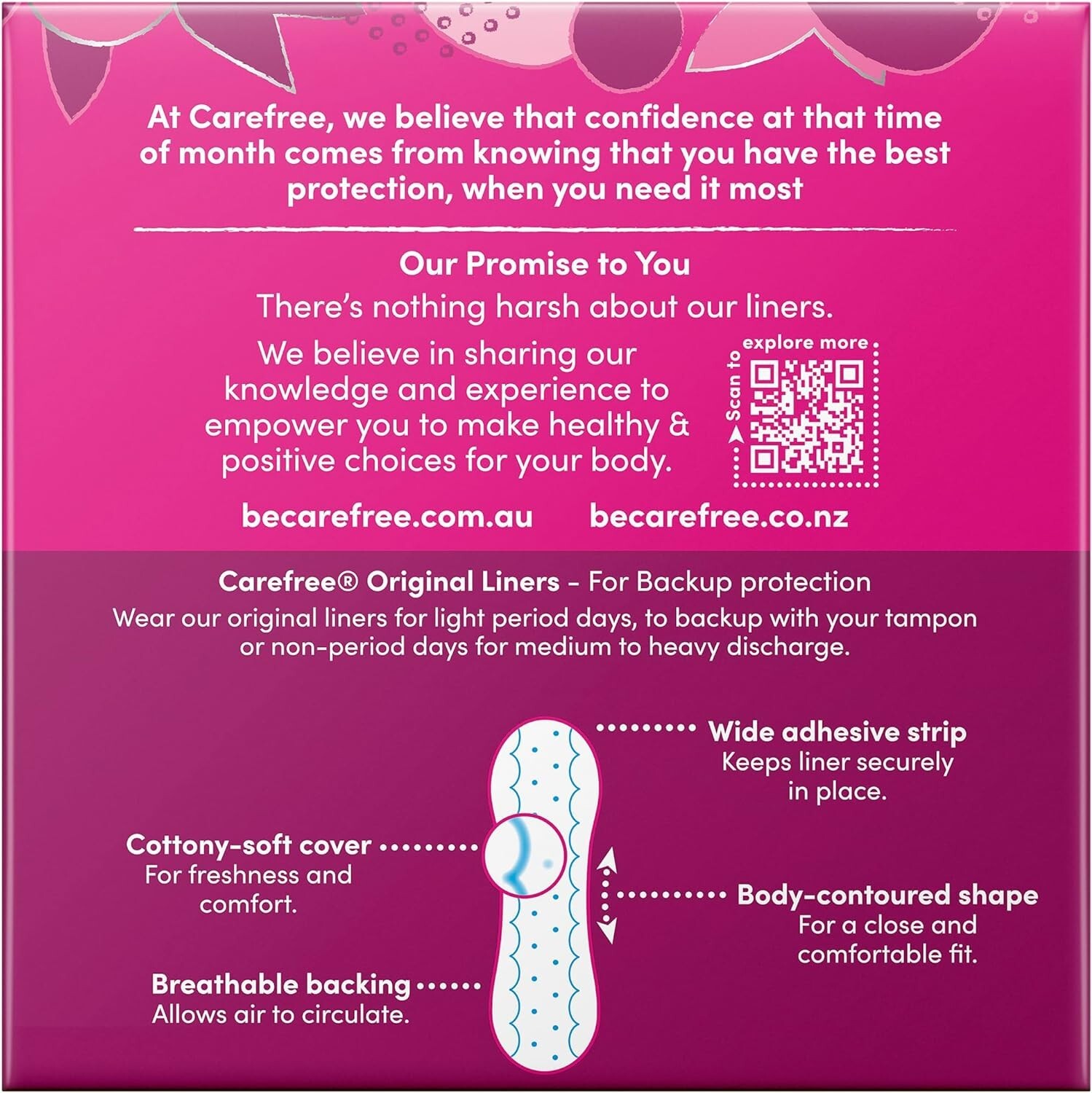 Carefree Original Unscented Panty Liners 48 Pack | eBay