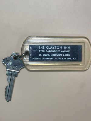 " The Clayton Inn " Hotel Motel Room Key Fob with Key St. Louis ...