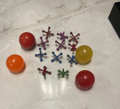 Set Of 11 Metal Vintage Jacks Jax Game And 4 Rubber Balls | eBay