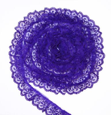 PURPLE~1 1/4 Inch Wide Ruffled Candlewick Lace Trim~7 Yards | eBay