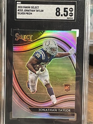 2020 Select Jonathan Taylor Field Level Silver #253 SGC 8.5 Rookie Card ...