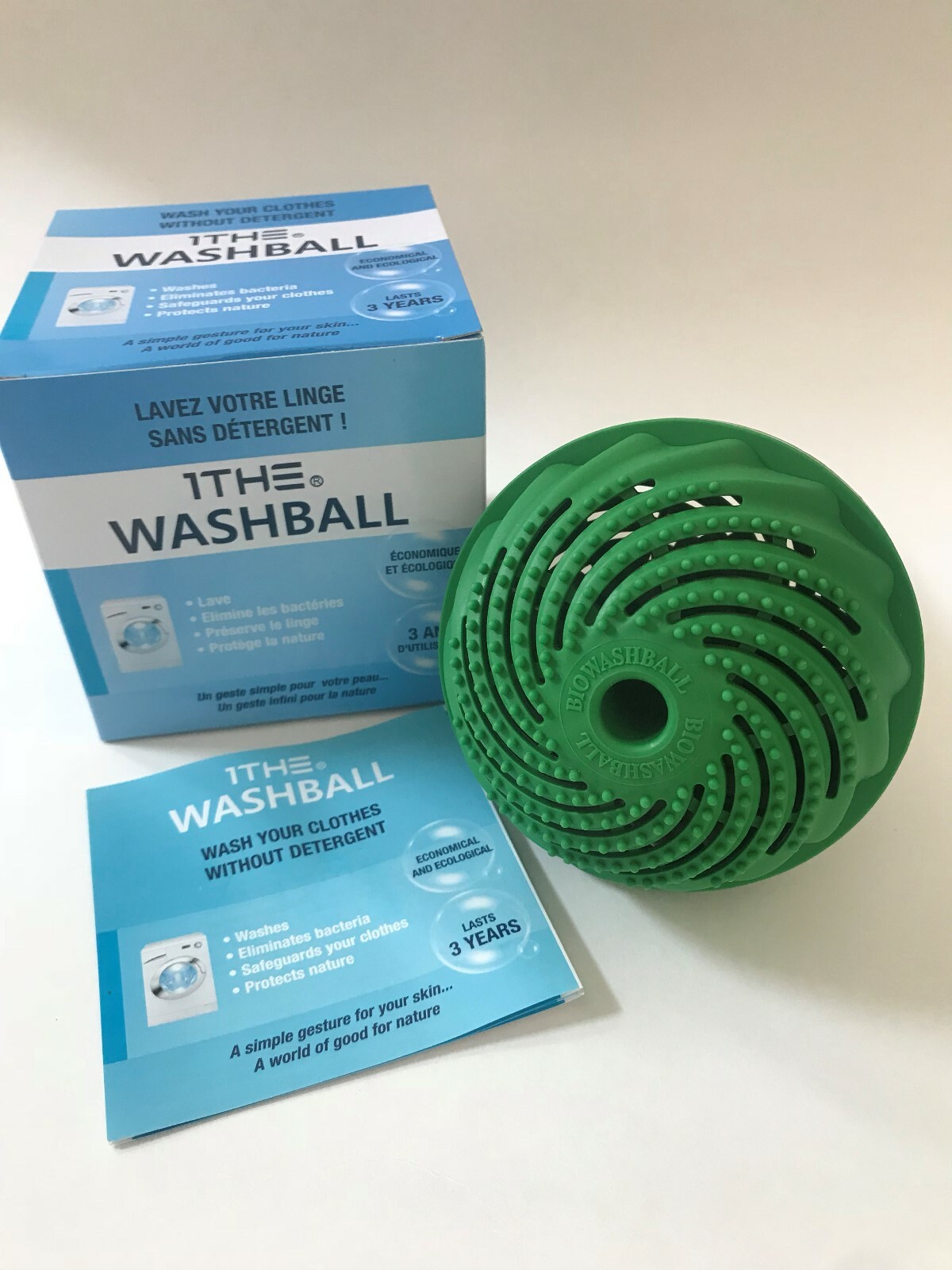 1THE WASHBALL Washing Ball Lasts 3 Years No Chemicals Dyes Perfumes ...