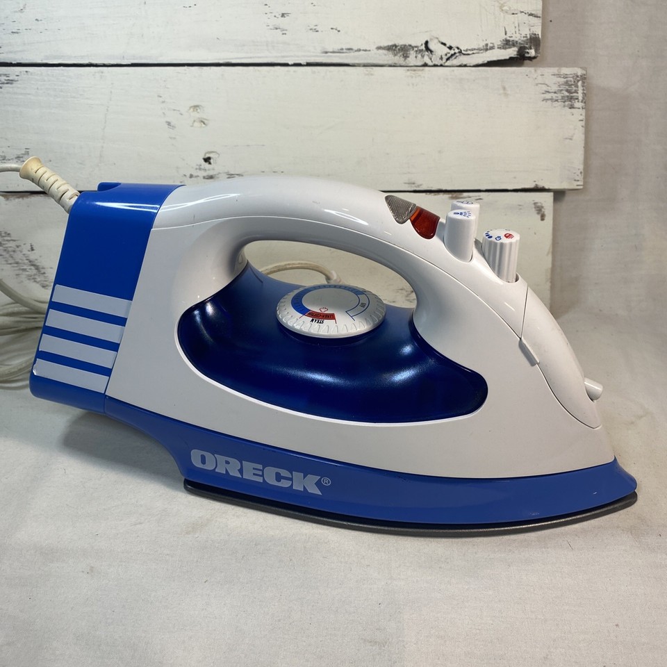 Oreck Cord / Cordless Steam Iron - Tested - Blue and White Model ...