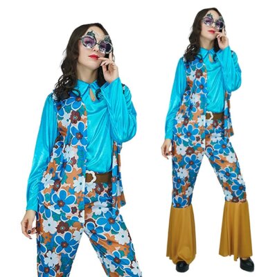 60s 70s Go Go Retro Hippie Girl Disco Dancing Groovy Party Halloween ...