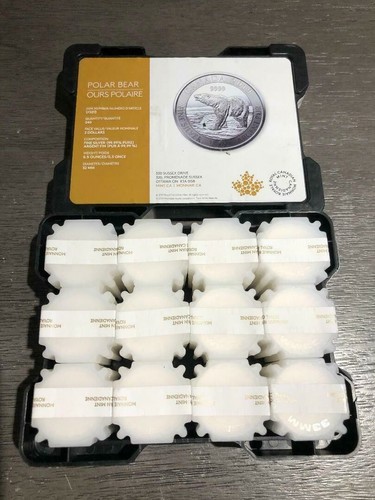 ROLL 2019 1/2 oz LOT OF 20 Canadian Polar Bear Silver Coins SEALED ...
