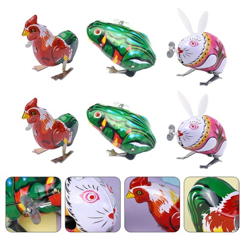 6 Pcs Wind up Toy Set Key Spring Animals Toys Wind-up Walking Windup | eBay