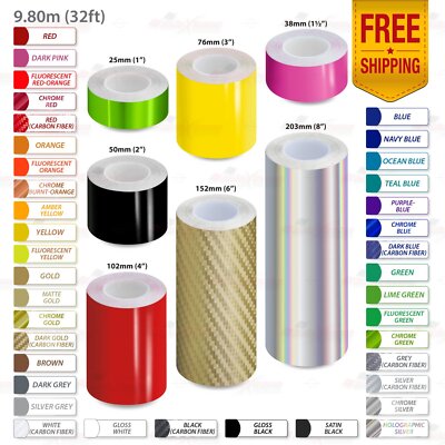 1" 1.5" 2" 3" 4" 6" 8" Roll PIN STRIPE Car Motorcycle Decal TAPE Vinyl ...