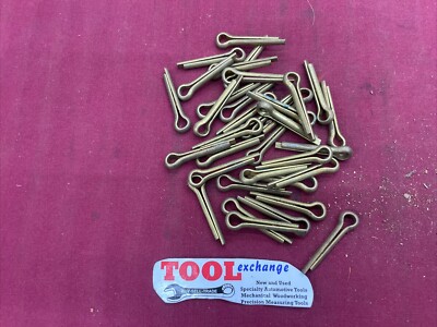Vintage NOS 3/16" x 1" Solid Brass Cotter Pin USA Made 35pc | eBay