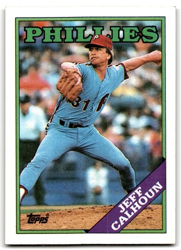 1988 Topps Baseball Card Jeff Calhoun Philadelphia Phillies #38 | eBay