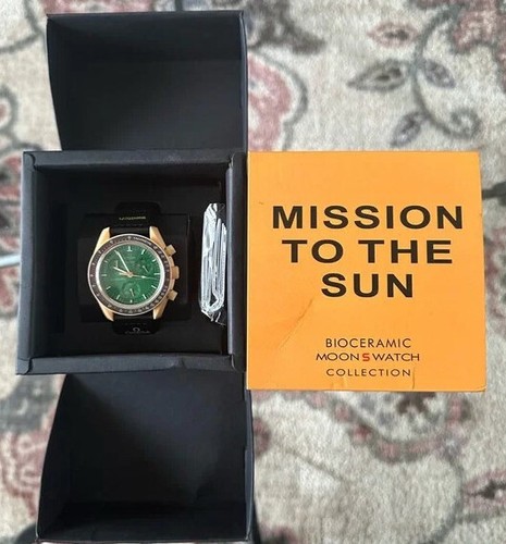 Omega X Swatch Mission To Sun Black Yellow Watch Speedmaster MoonSwatch ...