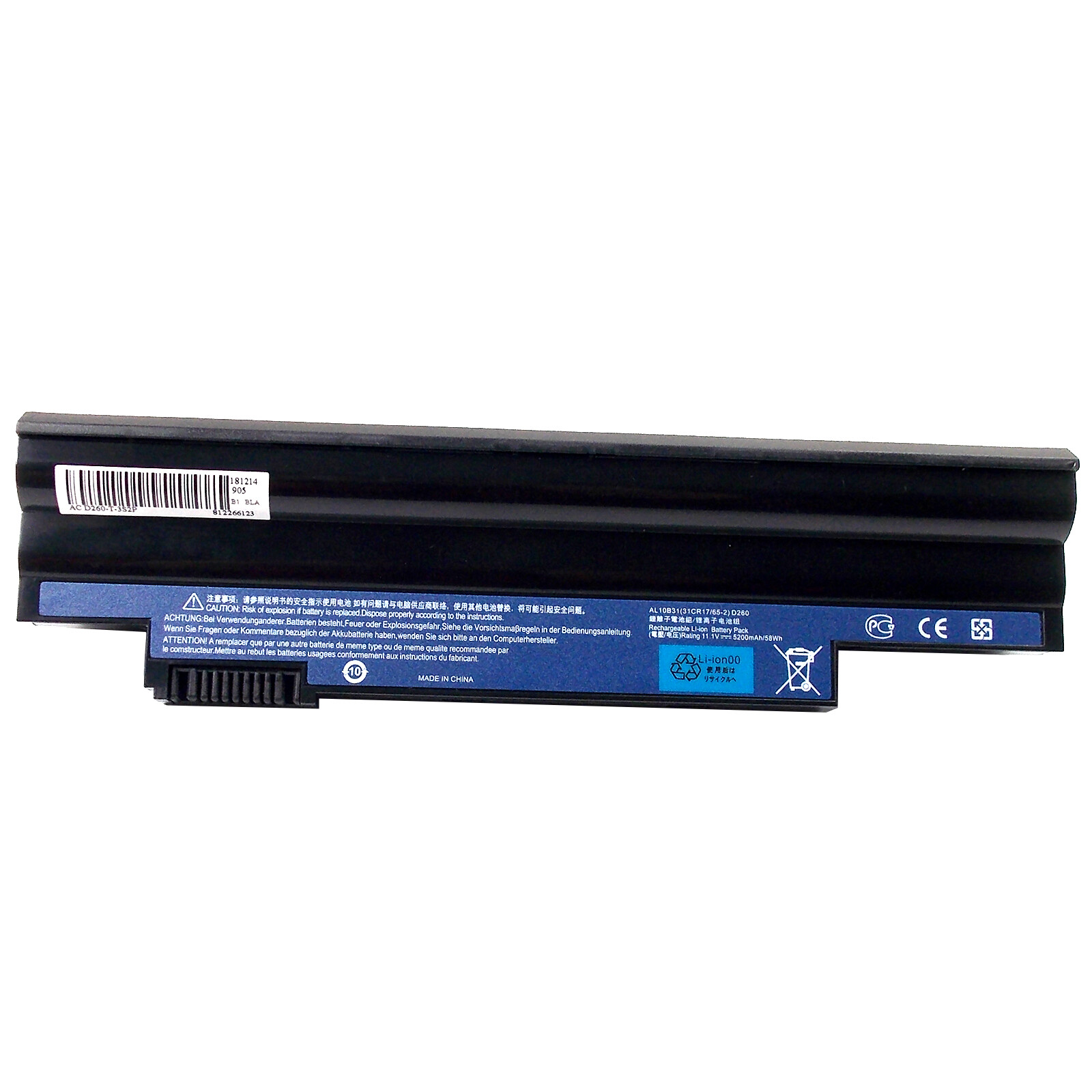 Battery for Acer Aspire One D260-2680 D260-2BKK D260-N51B/K AOD255-2640 ...