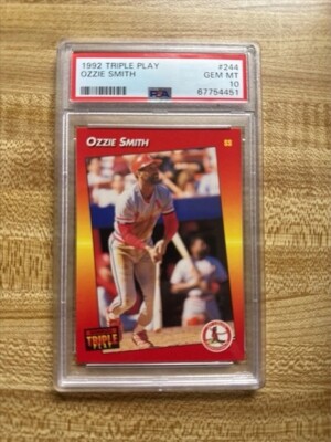 1992 Donruss Triple Play Ozzie Smith #244 PSA 10 Gem Mint *pop 4 | eBay