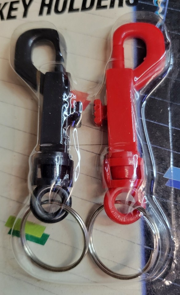 Allison Plastic Bolt Snap Key Chain Clip On 2-Pack Split Ring Red ...