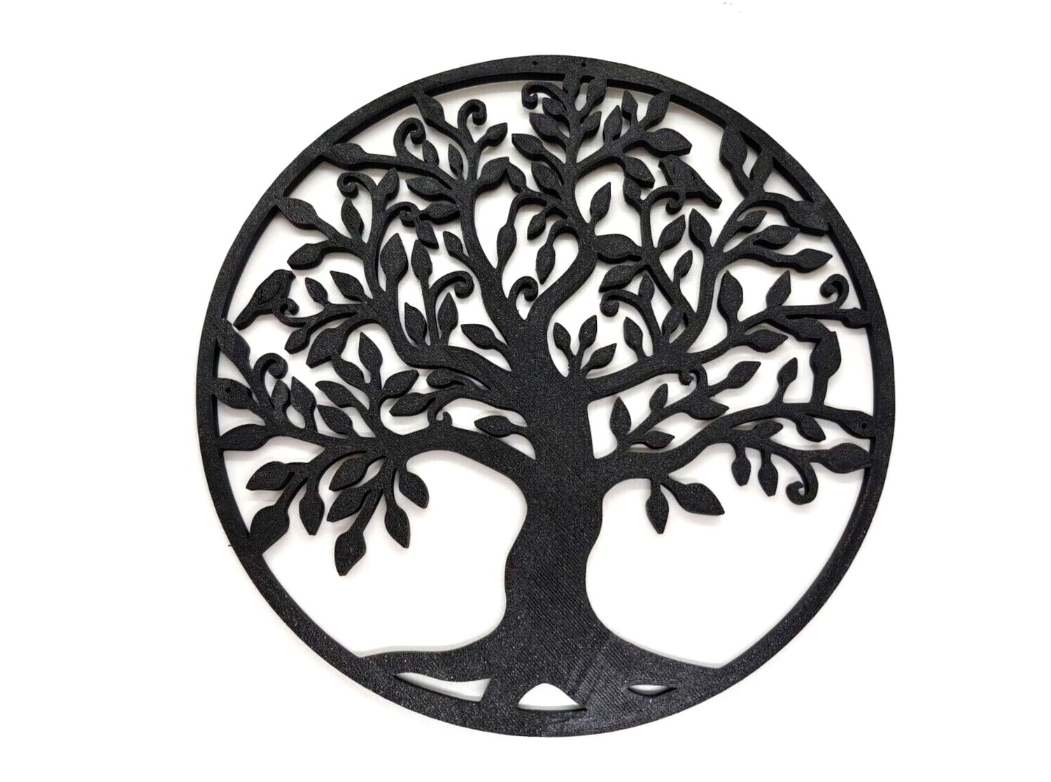 Tree Of Life Metal Round Plaque Black Tree of Life Hanging Wall Art- 3 ...