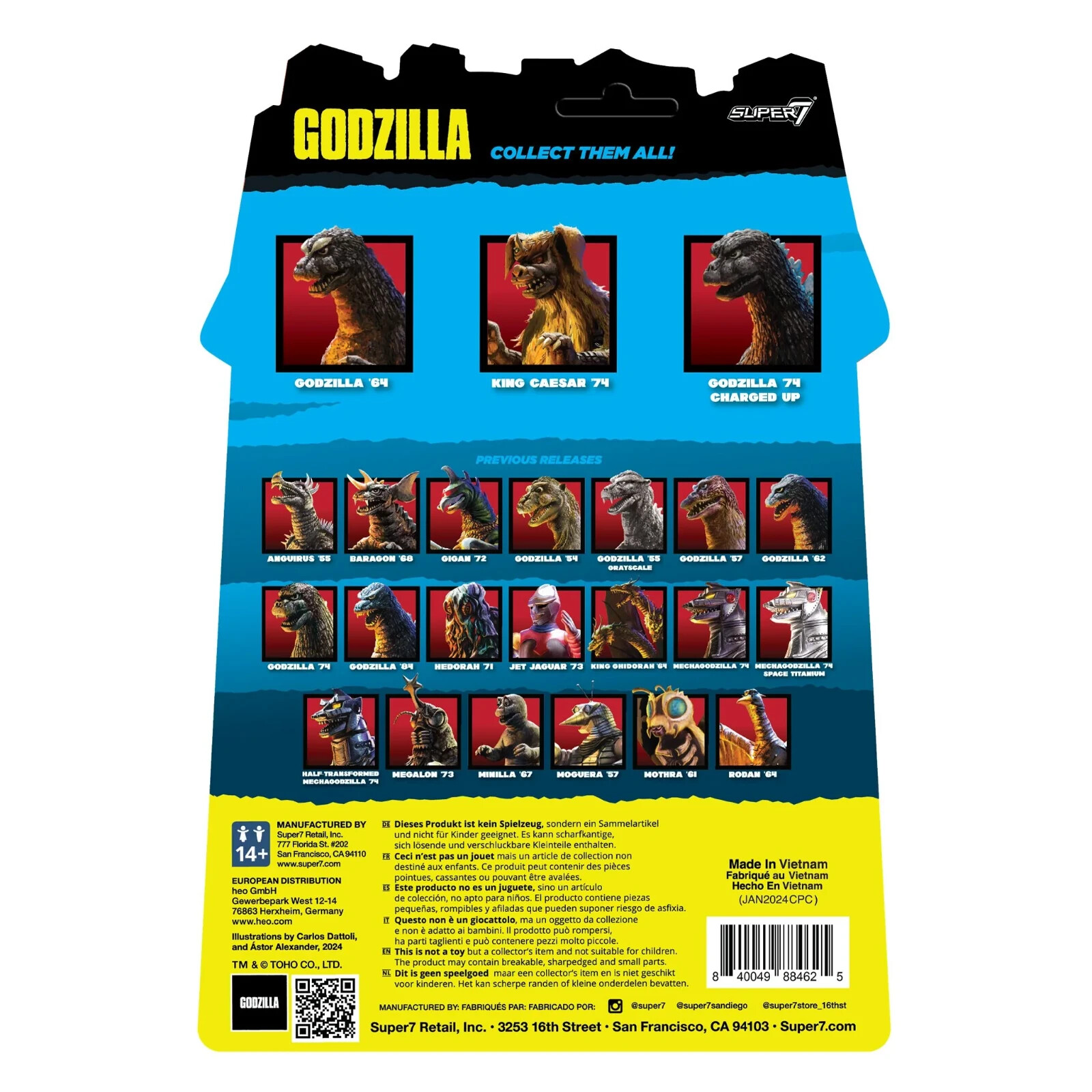 Godzilla - Skeleton - Grey - Reaction Figures - Super7