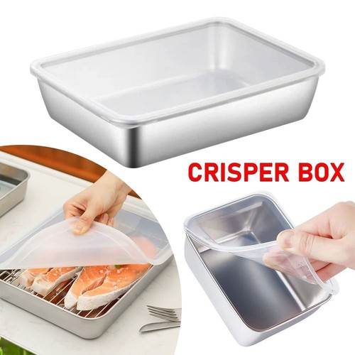 1Pcs Stainless Steel Crisper Box Refrigerator Frozen Storage Box ...