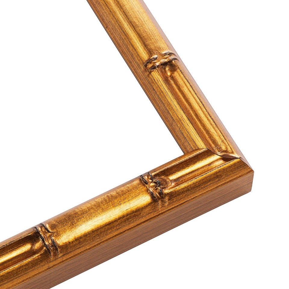 39x13 Frame Gold Bamboo Solid Wood Picture Frame | 1 Inch Moulding ...