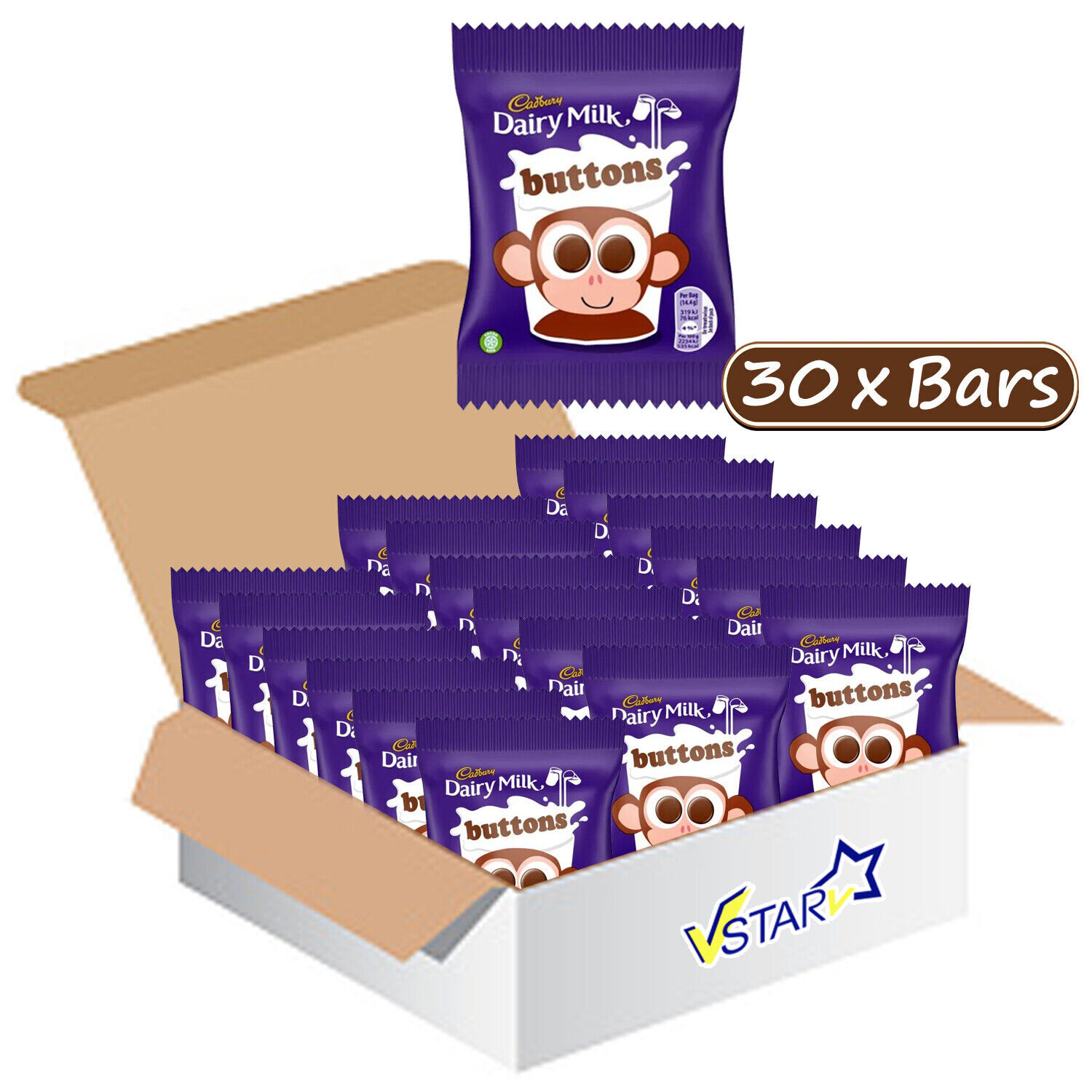 Half Box Of Chocolate Bars Collection - Cadbury, Aero, Kit Kat, Mars ...