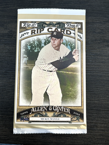 2024 Topps Allen & Ginter Box Topper Triple Rip Card Mickey Mantle #ed ...