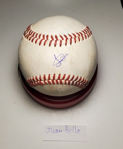 Autographed Baseball game used JUAN BELLO Houston Astros | eBay