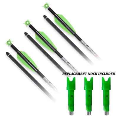 TenPoint Lighted Alpha-Blaze Pro Elite 400 Arrows 3-Pack *3 Extra Nocks ...