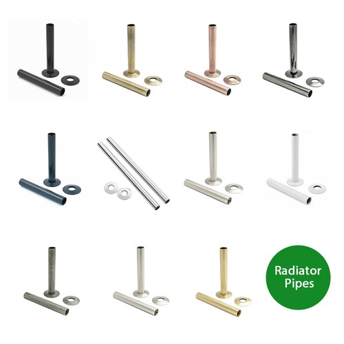 15mm Radiator Valve Pipes and Collars Easy Fit Packs Plumbing Tubes ...