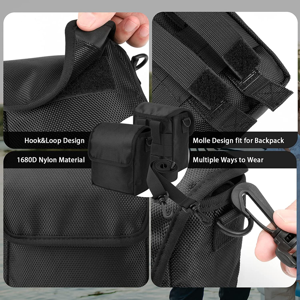 Binoculars Case, 1680D Binocular Carry Case with Shoulder Strap ...