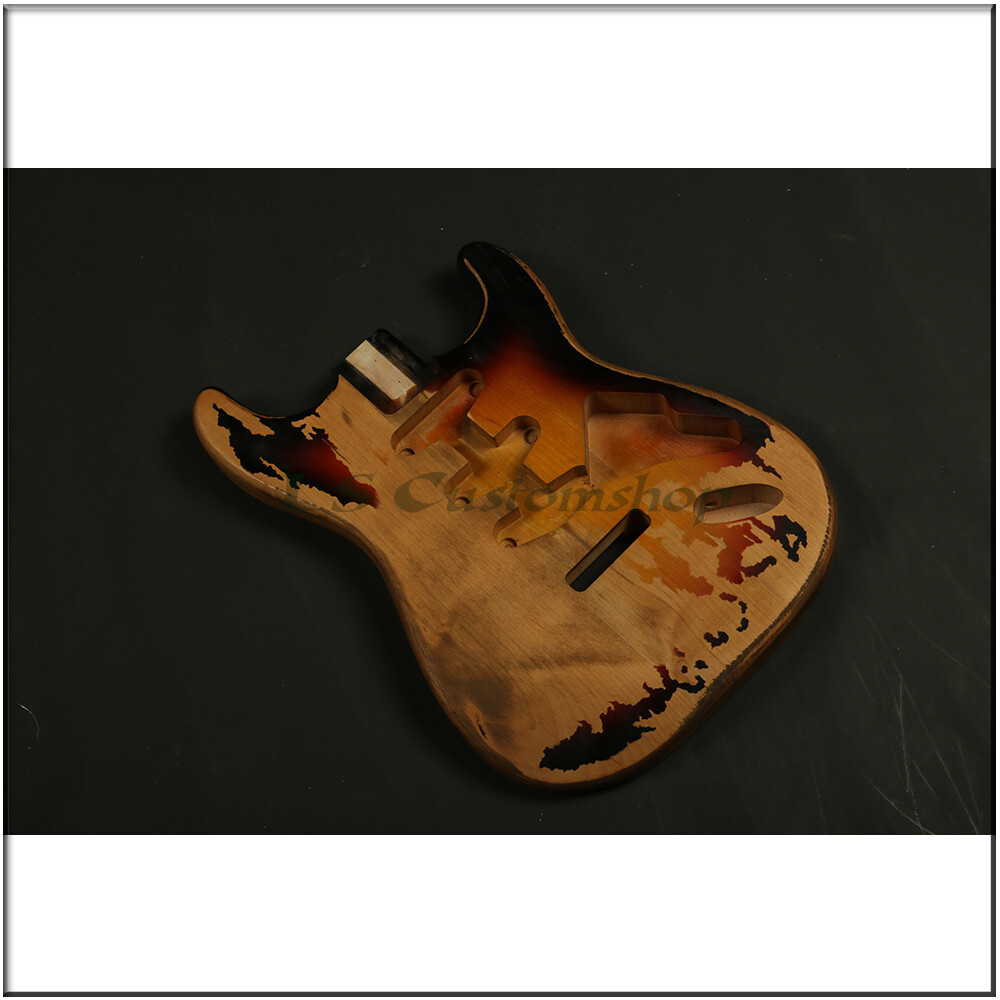 Nitro Paint ST Electric Guitar Body SSS Heavy Relic Sunburst No Case ...