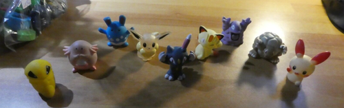 LOT OF 9 PCS POKEMON RARE TOY FIG FIGURE FINGER PUPPET SET NINTENDO ...