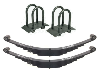 Single Double Eye Spring Trailer Suspension Kit for 3" Tube - 7,000 lbs ...