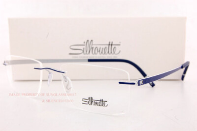 New Silhouette Eyeglass Frames MOMENTUM 5529/FG 4510 Silver/Pacific ...