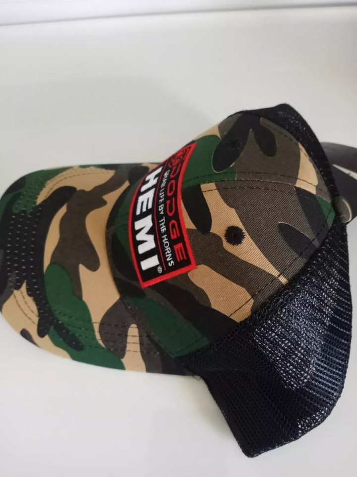 Ram Dodge Summer Mesh Back Hemi Army Camo Baseball Hat Cap Licensed ...
