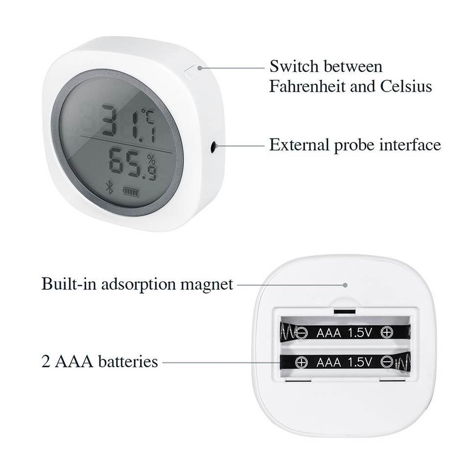 INKBIRD 2.4Ghz WiFi Gateway + Bluetooth Data Logger Temp Humid Screen ...