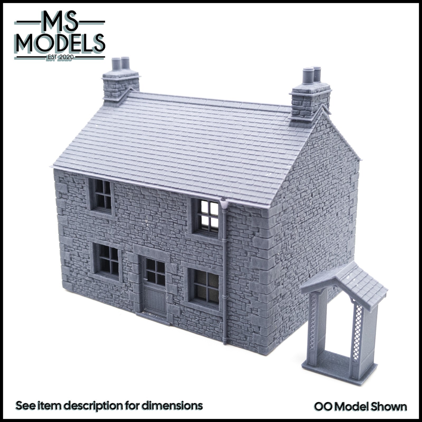 Stone Built House/Cottage N/TT/OO/O TT:120 Gauge Scale for Model ...