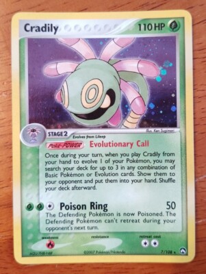 Pokemon Card Cradily Holo Rare 7/108 NM/M | eBay