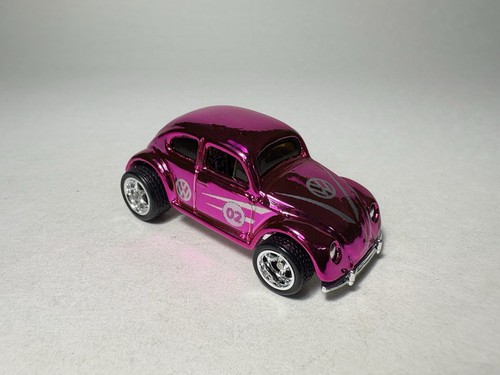Loose Hot Wheels VW Beetle from CS Customs. Pink. Real Riders | eBay