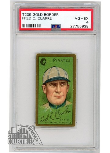 Fred C. Clarke 1911 T205 Gold Border Baseball PSA 4 VG-EX | eBay