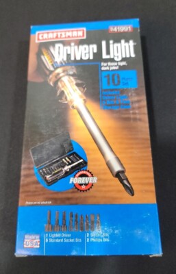 Craftsman Driver Light 10 Piece Screwdriver Set Lights Up For Tight ...