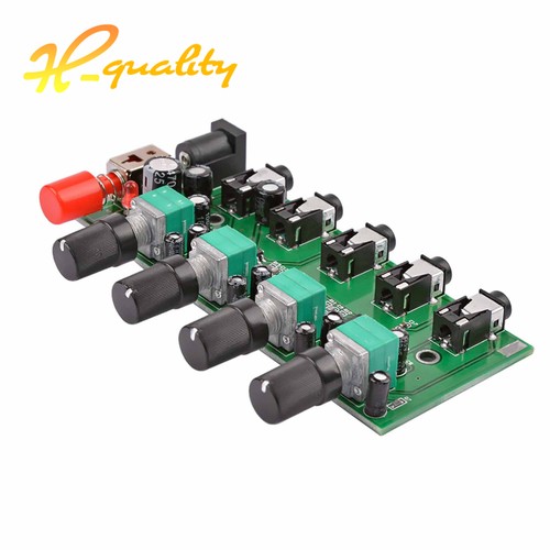 1PCS DC 5V-12V Stereo Audio Signal Mixer Board Mix 4way Input 1way ...