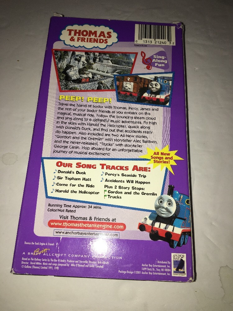 Thomas & Friends-Thomas' Trackside Tunes VHS Tape 2001-TESTED-RARE ...