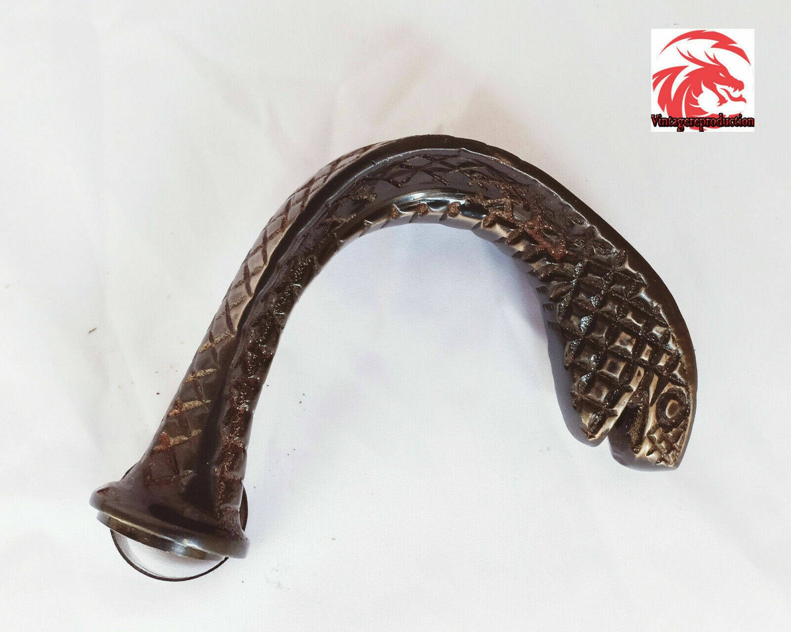 Vintage Brass Snake Head Handle For Wooden Walking Stick Cane Only ...