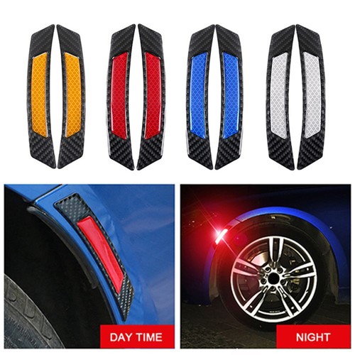 Protection Strip Carbon Fiber Wheel Eyebrow Car Reflective Sticker Edge ...