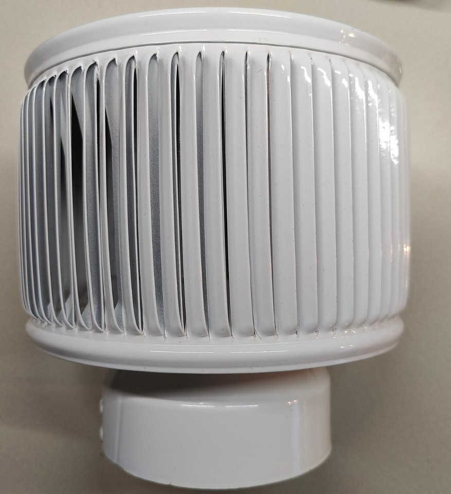 4 In. Dia Aura PVC Vent Cap Exhaust With Adapter For Schedule 40 Or ...
