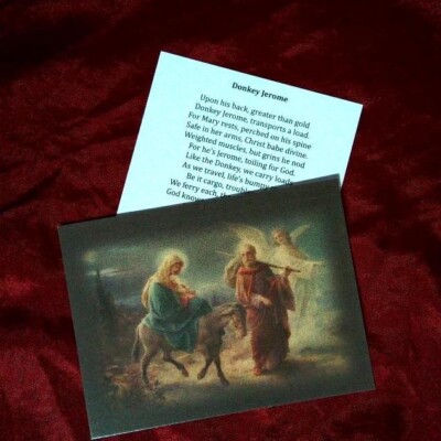 Holy Card Honor Pray Laborer Worker Family Donkey Jerome Nativity #15 ...