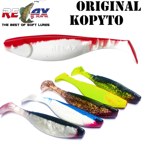 2 X RELAX LURES KOPYTO 3" 7,5 Cm ARTIFICIEL SHAD EN GOMME LUCIOPERCA ...