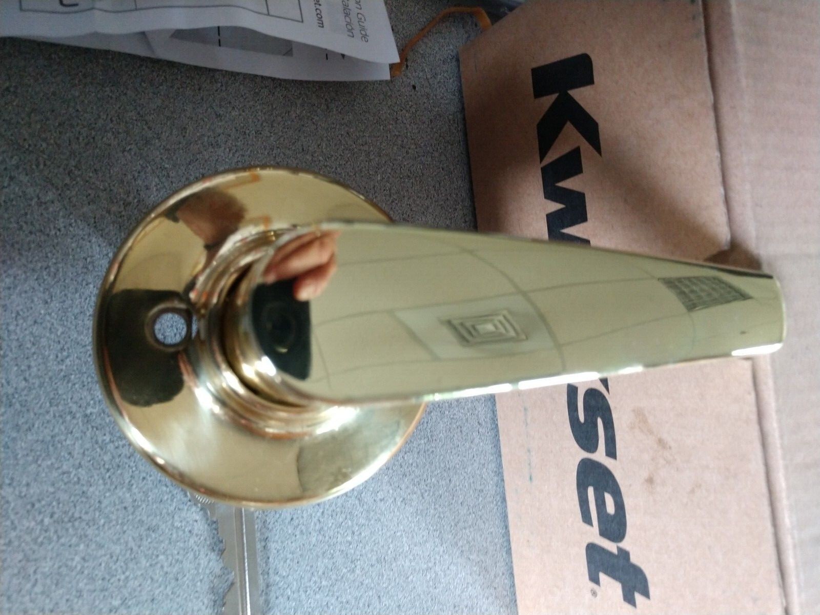 Kwikset Delta Lever Vestibule Storeroom Keyed Pol Brass 462DL 3 SMT 6AL ...