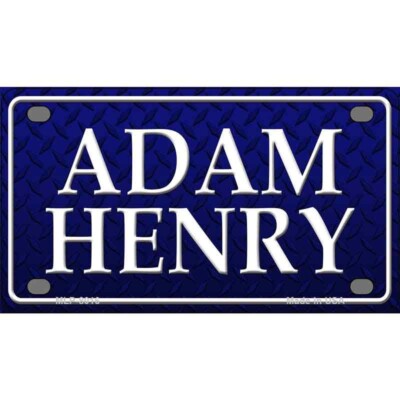 Adam Henry Novelty Mini Metal License Plate Tag | eBay